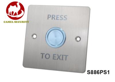 China 12-24V DC Piezoelectric Push Button Switch IP68 Waterproof Door Exit Button 86x86mm for sale
