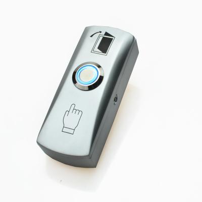 China Push to Exit Button with LED Indicator Zinc Alloy 3A 36V DC Miniature Recessed Switch for sale