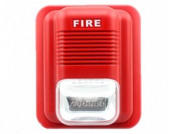 China 112dB Security House Alarm Siren 76 Times Per Minute Flash Rate Fire Alarm 24VDC for sale