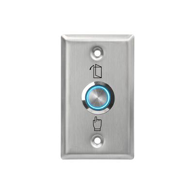 China Flush Mount Momentary Switch Door Exit Push Button 304 Stainless Steel 86x50mm LED for sale