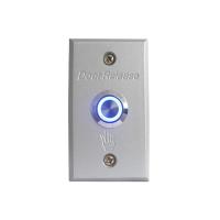 China Flush Mount Momentary Door Exit Push Button 86x50mm Aluminum Alloy with LED Light for sale
