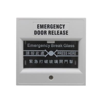 China Fireproof ABS Break Glass Call Point Emergency Door Release Button 86x86mm for sale