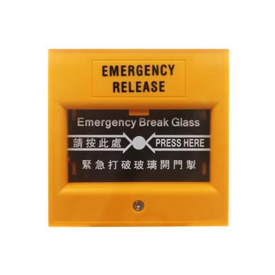China Yellow Break Glass Call Point Emergency Button Fireproof ABS 86x86mm SPDT NO NC for sale