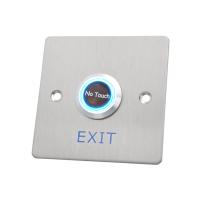 China Touchless Exit Button 304 Stainless Steel 86x86mm NO NC Output for Access Control for sale