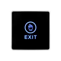 China Surface Mount Touch to Exit Button Switch 86x86mm with LED Indicator and Backbox for sale