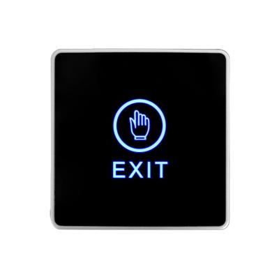 China Surface Mount Touch to Exit Button Switch 86x86mm with LED Indicator and Backbox for sale