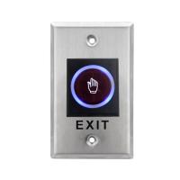 China Waterproof Touchless Exit Button 86x86mm IR Sensor Push to Exit with Timer LED for sale
