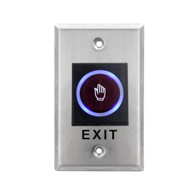 China Waterproof Touchless Exit Button 86x86mm IR Sensor Push to Exit with Timer LED for sale
