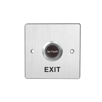 China Anti-Vandal Touchless Exit Button Wave to Exit Switch 86x86mm 12V DC for Harsh Environments for sale