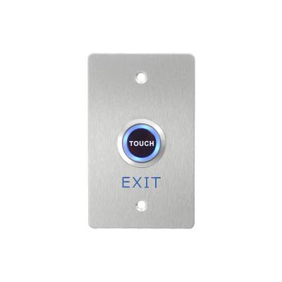 China Touch to Exit Button 304 Stainless Steel ANSI Size Access Control Push Button 12V DC LED for sale