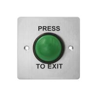 China Stainless Steel Flat Mushroom Press to Exit Push Button 86x86mm NO NC for Door Access Control for sale