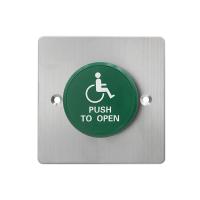 China Stainless Steel Mushroom Press to Exit Push Button 86x86mm NO NC for Access Control for sale