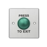China Aluminum Alloy Mushroom Push Button Exit Switch 86x86mm NO NC for Access Control for sale