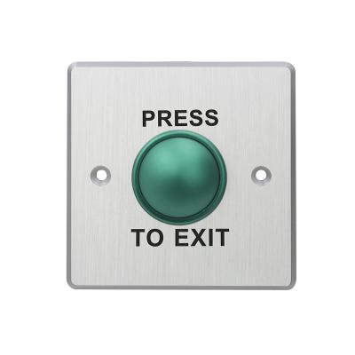 China Aluminum Alloy Mushroom Push Button Exit Switch 86x86mm NO NC for Access Control for sale