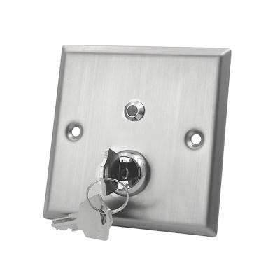 China Anti-Vandal Momentary Key Switch 86x86mm 304 Stainless Steel LED Indicator 3A 36V for sale