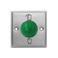 China Heavy Duty Green Mushroom Push to Exit Button 86x86mm 304 Stainless Steel for sale