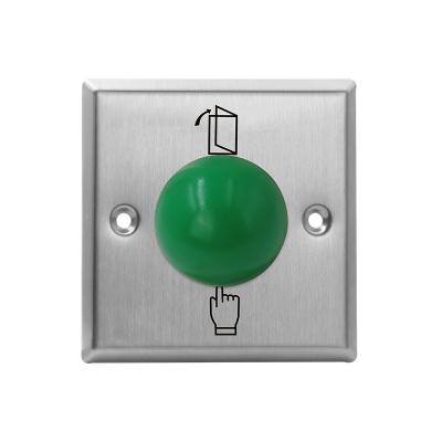 China Heavy Duty Green Mushroom Push to Exit Button 86x86mm 304 Stainless Steel for sale