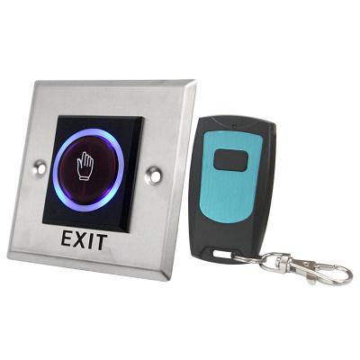 China 304 Stainless Steel IR Sensor No Touch Exit Button 86x86mm with LED Indicator for sale