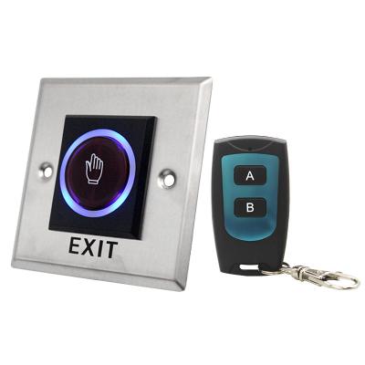 China 304 Stainless Steel Touchless Exit Button IR Sensor 86x86mm NO NC COM 12V DC for sale