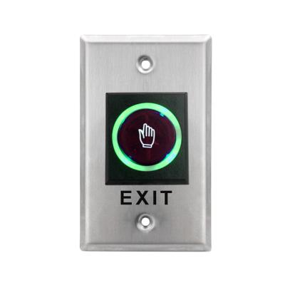 China 304 Stainless Steel Touchless Exit Button 86x86mm IR Sensor with Time Delay for sale