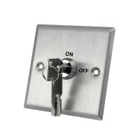 China 86x86mm Momentary Key Switch SPDT 3A 36V DC Stainless Steel Access Control Exit Button for sale