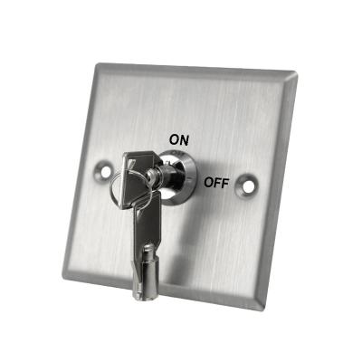 China 86x86mm Momentary Key Switch SPDT 3A 36V DC Stainless Steel Access Control Exit Button for sale