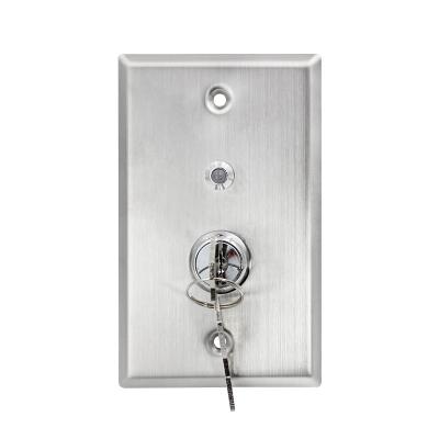 China Tamper Proof Momentary Key Switch 115x70mm Dual Light NO NC COM 2 Keys for sale