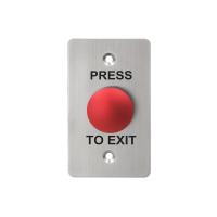 China Anti-Vandal Red Mushroom Exit Push Button 86x50mm Stainless Steel Micro Switch for sale