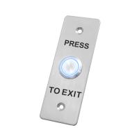 China PRESS TO EXIT Screen 4 Pin Push Button Switch 24V DC Stainless Steel Momentary for sale