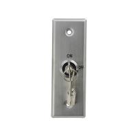 China Narrow Size Momentary Key Switch SPDT 3A 36V DC Stainless Steel Faceplate for sale