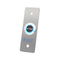 China Touchless Exit Button 12-24V DC IR Sensor No Touch Door Exit Switch with Buzzer Stainless Steel Plate for sale