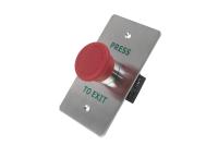 China Stainless Steel Flat Mushroom Press to Exit Push Button 115x70mm NO NC for Door Access Control for sale