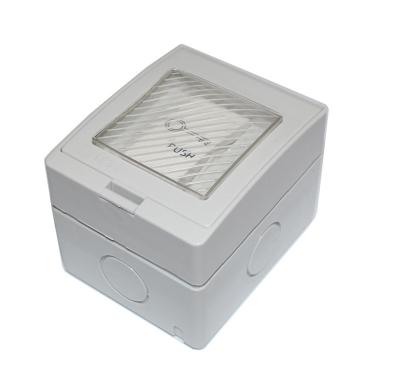 China PM2D Push to Exit Button IP55 Surface Mount Plastic Button with Cover 86x70x65mm for sale
