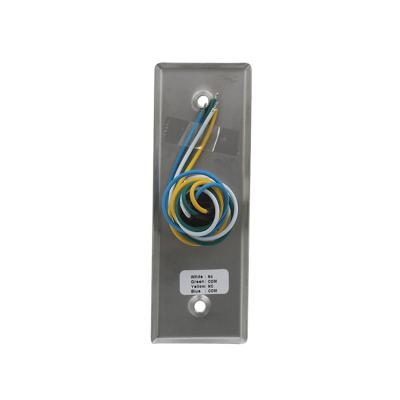 China Narrow Size Momentary Key Switch SPDT 3A 36V DC Stainless Steel Faceplate for sale