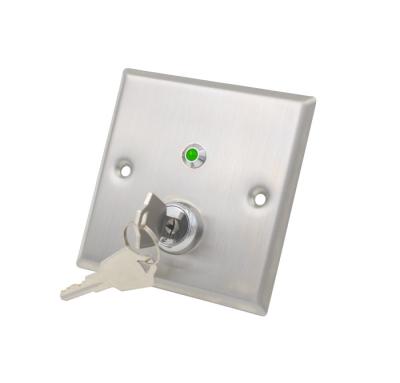China Anti-Vandal Momentary Key Switch with LED Indicator 86x86mm 304 Stainless Steel 3A 36V for sale