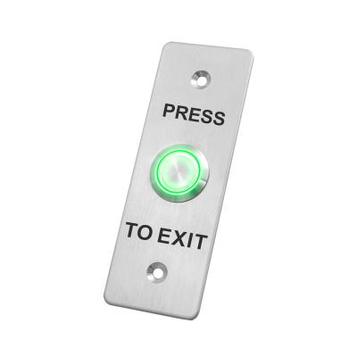 China 24V DC Press to Exit Push Button Switch Stainless Steel 115x40x36mm NO NC LED for sale