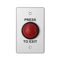 China Aluminum Alloy Flat Mushroom Press to Exit Push Button 115x70mm NO NC for Door Access Control for sale