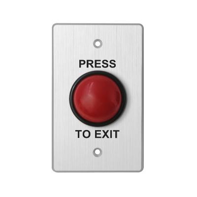 China Aluminum Alloy Flat Mushroom Press to Exit Push Button 115x70mm NO NC for Door Access Control for sale