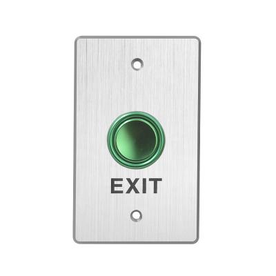 China Momentary Push Button Switch Exit Door Release 115x70mm Brushed Aluminum Alloy for sale