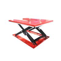 China 1 Tonne Low Profile Electric Scissor Lift Table 1450x1200mm Portable Pallet Lift Cart for sale