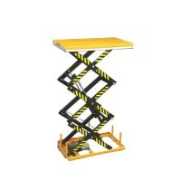 China Triple Scissor Hydraulic Lift Table 1000kg Capacity 3000mm Raised Height Anti Pinch for sale