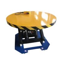 China Electric Hydraulic Lift Table 1000kg 2000kg Capacity 360 Degree Turntable for sale