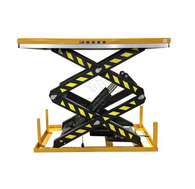 China 350kg Hydraulic Electric Mobile Double Scissor Lift Table Cart 1780mm Max Height for sale