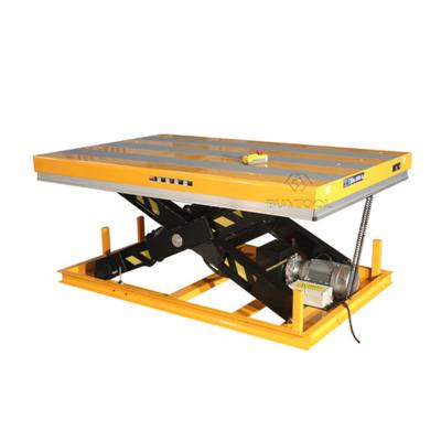 China Electric Hydraulic Scissor Lift Table 1000kg Capacity 1300x820mm Platform Wireless Remote Control for sale