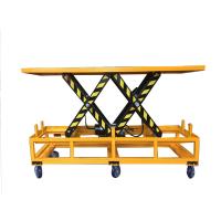 China Electric Lift Table Cart 2200 lbs Capacity 2500x820 mm Platform Mobile Scissor Lift for sale