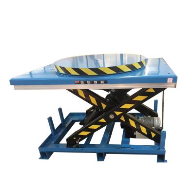 China 6000 Lb Capacity Hydraulic Scissor Lift Table with Turntable Platform 380V for sale