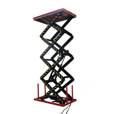China 250 kg 400 kg Capacity Electric Lift Table Four Scissor High Height 4140 mm for sale