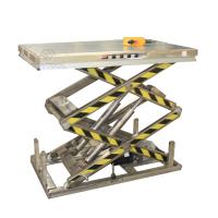China 2000 Lbs Electric Scissor Lift Table Stainless Steel 1300x820mm Platform 380V for sale