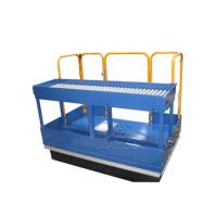 China 2200 lb Capacity Electric Stationary Lift Table 48x72 Pop-Up Ball Transfer Platform Safety Rails for sale