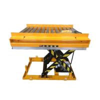 China Hydraulic Scissor Lift Table 1000kg Capacity 1000mm Raised Height Roller Top for sale